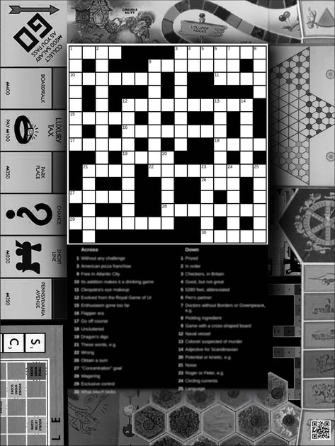 Board Games Crossword Puzzle For Remarkable Tablets